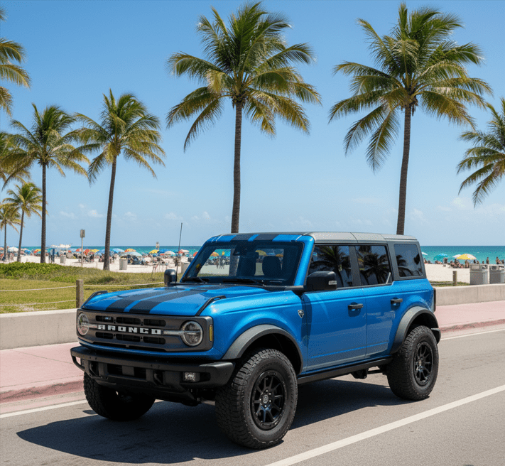 Rent Ford Bronco Miami airport/beach Florida